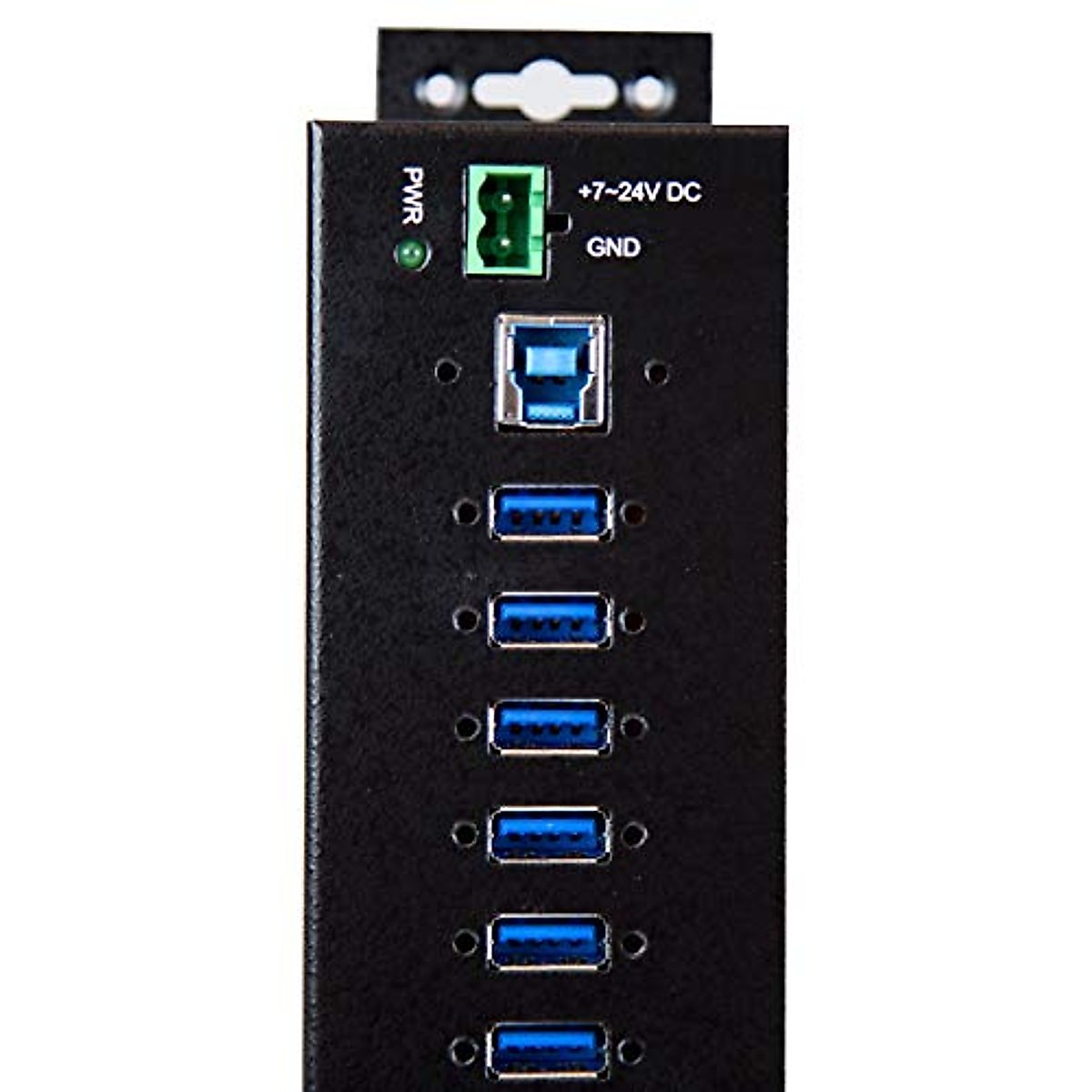 StarTech.com 10-Port USB 3.0 Hub with Power Adapter - Metal Industrial USB-A Hub with ESD & 350W Surge Protection - Din/Wall/Desk Mountable - High Speed USB 3.0 (5Gbps) - (5Gbps) Hub, TAA