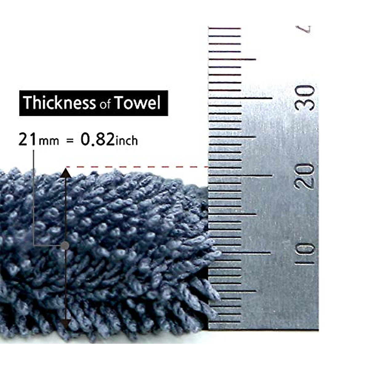 Microfiber Car Drying Towel, 1300GSM Superior Absorbency Twist Loop for Drying Cars, Trucks, and SUVs (Gray, 20"x32")