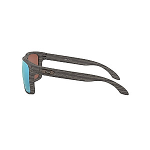 Oakley Men's OO9417 Holbrook XL Square Sunglasses, Woodgrain/Prizm Deep Water Polarized, 59 mm