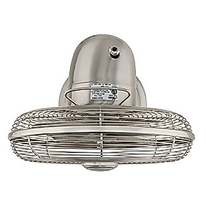 HUNTER 90400 Retro Table Fan, 12", Brushed Nickel