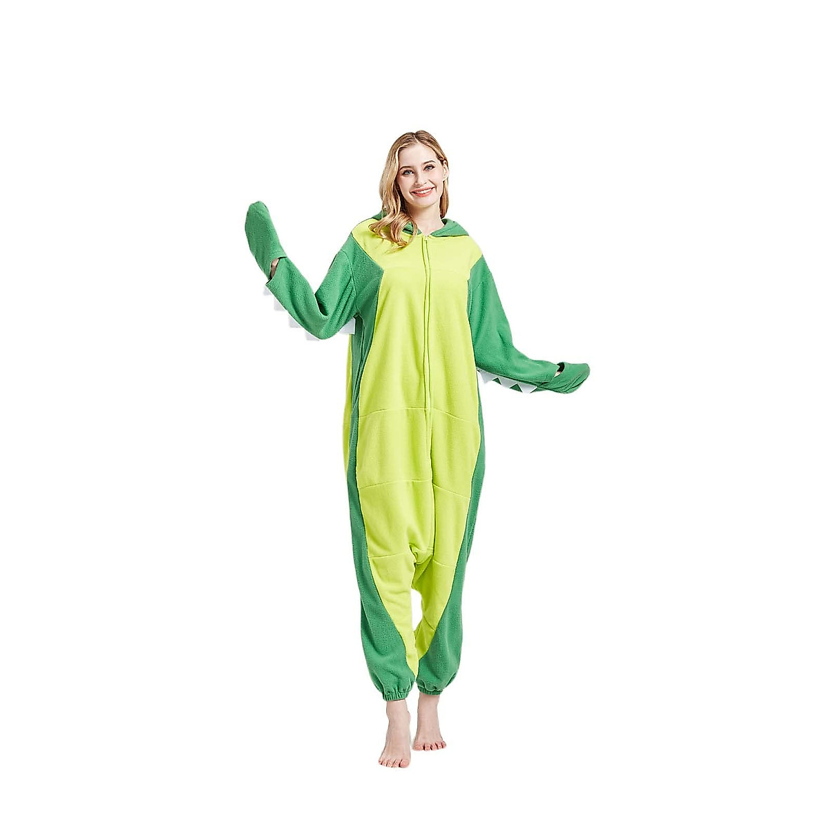 DarkCom Adult Onesie Christmas Pajamas Animal Halloween Costume Green Mantis Cosplay One Piece Unisex Homewear X-Large