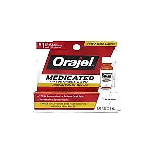 Orajel Maximum Strength, Liquid 0.45 fl oz (13.3 ml) Pack of 2