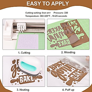 VINYL FROG 3D Puff Heat Transfer Vinyl 10" x 6FT Cofee Brown Foaming HTV Vinyl Puffy Iron on Vinyl for DIY T-Shirt Heat Press Designs