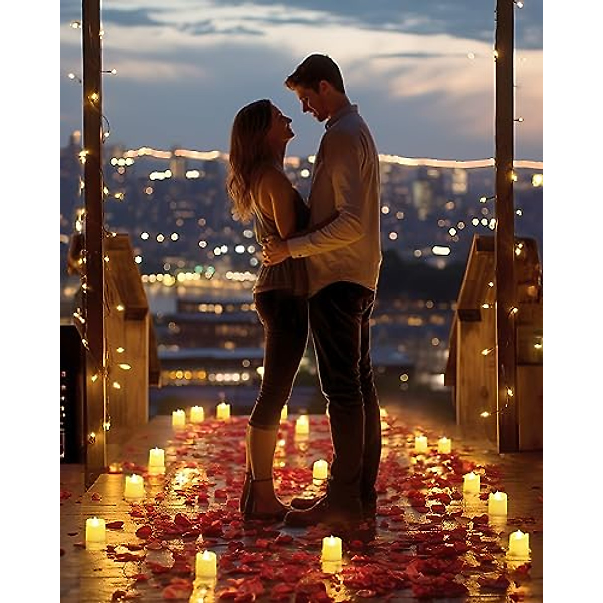 Homemory 48Pack Flameless Flickering Led Votive Tealight Candles,200+Hour Lasting Battery Operated Candles,Soft White for Valentine's Day,Wedding,Proposal Anniversary (Ivory Base,Battery Included)