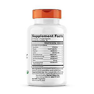 Doctor's Best Proteolytic enzymes, Digestion, Muscle, Joint, Non-GMO, Gluten Free, Vegetarian, 90 Veggie Caps