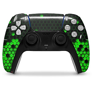 WraptorSkinz Skin Wrap compatible with Sony PS5 DualSense Controller HEX Green (CONTROLLER NOT INCLUDED)
