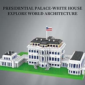Micro Building Blocks The White House Architecture Set Mini Building Blocks Building Bricks Architecture Model Kit Micro Blocks Set Building Kit Gift for Age 14+ Kids Teens and Adults