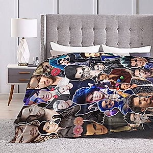Blanket Adam Lambert Soft and Comfortable Warm Fleece Blanket for Sofa,Office Bed car Camp Couch Cozy Plush Throw Blankets Beach Blankets