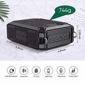 30W Voice Amplifier Wireless Microphone, SHIDU Classroom Microphone for Teachers Wireless Bluetooth Voice Speaker Portable PA Systems Speaker for Teachers,Classroom, Meetings and Outdoors