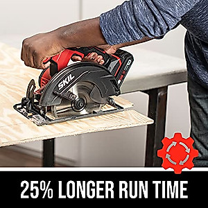 SKIL 20V 6-1/2 Inch Circular Saw, Includes 5.0Ah PWRCore 20 Lithium Battery and Charger - CR540603