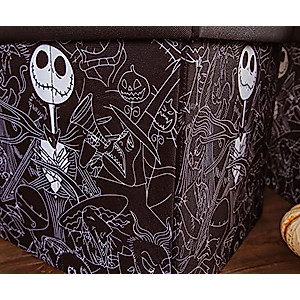 Disney The Nightmare Before Christmas Jack Skellington 15-Inch Storage Bin Cube Organizers, Set of 2 | Fabric Basket Container, Cubby Closet Organizer, Home Decor for Playroom | Gifts And Collectibles