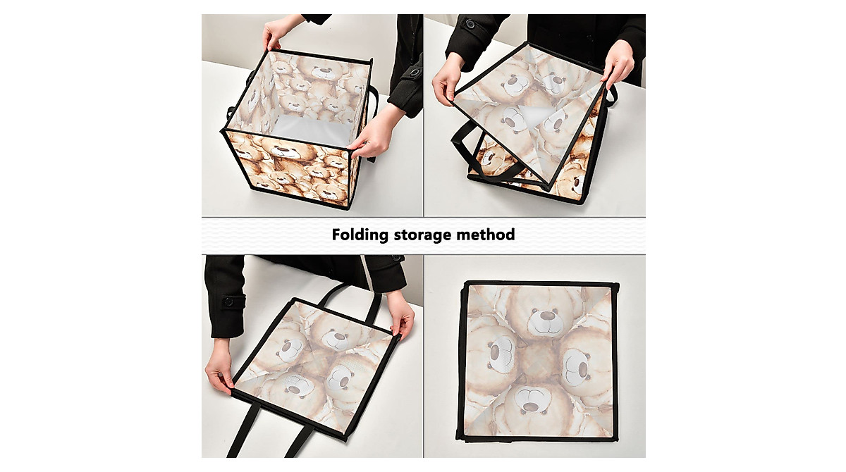 Lovely Teddy Bear Storage Bin for Kids - Waterproof & Stylish