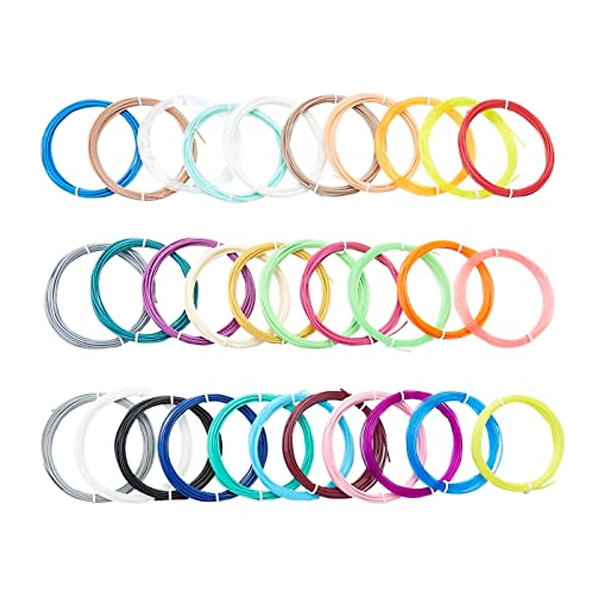 Amazon Basics 3D Pen Filament Refills, 32 Count, Variety of 32 Colors, 1.75mm