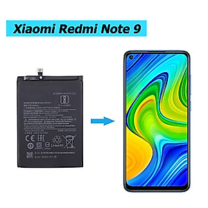 Vvsialeek BN54 Replacement Battery Compatible with Mi Mi redmi Note 9 M2003J15SC M2003J15SG Redmi 9 Poco m2 with Toolkit