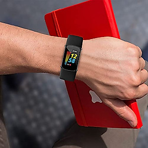 NANW 3-Pack Screen Protector Compatible with Fitbit Charge 5 (Not for Charge 4/3), TPU Rugged Bumper Case Cover All-Around Protective Plated Bumper Shell Accessories for Charge 5 Smartwatch