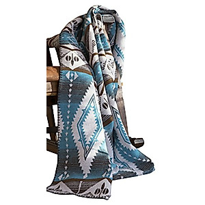 Carstens, Inc JB6647 Turquoise Earth Throw Blanket 54 x 68 inch