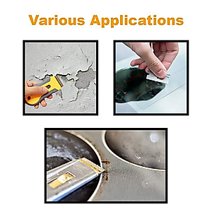 CANOPUS Single Edge Industrial Razor Blades, Safety Straight Edge Razor, 100% Made in USA, Box & Carton Cutter Replacement Blades, Glass and Paint Scraper Razor Blades (10 Pieces)