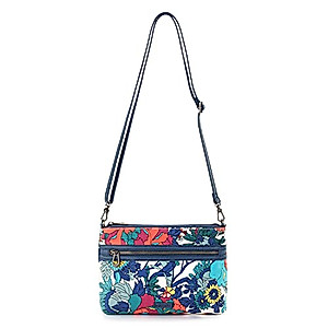 Sakroots Campus Mini Crossbody, Lake Flower Power