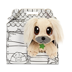 Little Tikes Rescue Tales Pekingese Adoptable Pet, Interactive Plush Toy Dog Stuffed Animal, Wags Tail, Puppy Sounds, Collar, Doghouse Playset- Gifts for Kids, Toys for Girls & Boys Ages 3 4 5+ Year