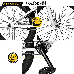 Eastern Bikes Eastern BMX Bikes - Lowdown Model 20 Inch Bike. Lightweight Freestyle Bike Designed by Professional BMX Riders at (White)
