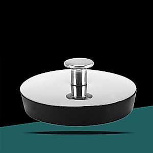 Gllehkt Universal Bath Plug Caps Stainless Steel Drain Plug Easy to Use Handle Bath Tub Drain Stopper for Kitchen Bathroom, 45mm