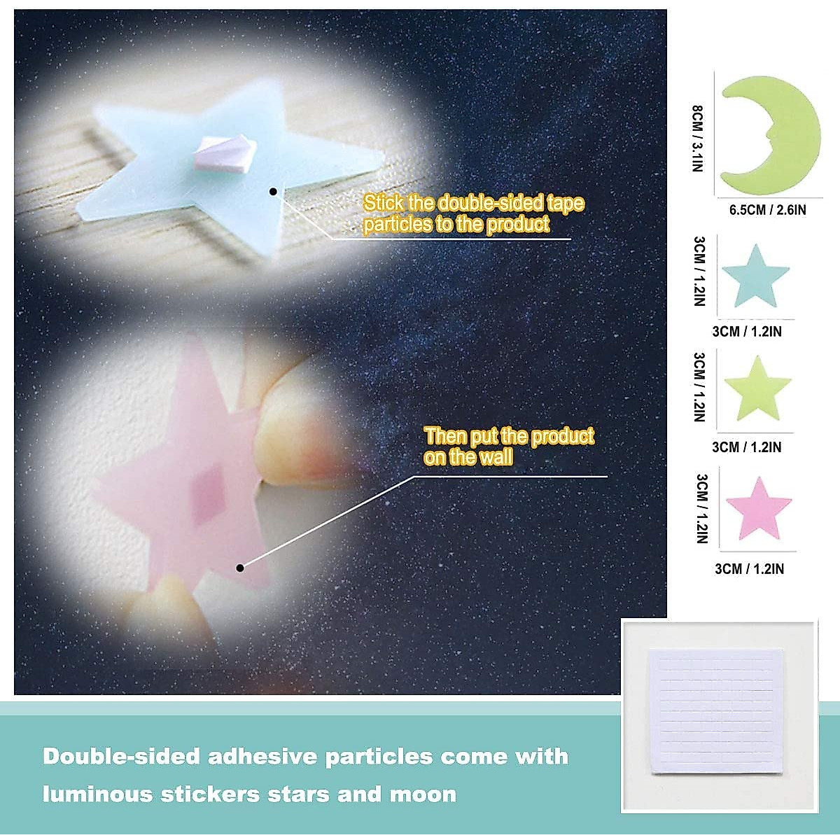 Starry Sky Galaxy Wolf Room Decor Wall Decal and Glow Moon Star Stickers RUIPBOTE Teen Bedroom Wall Decor Murals