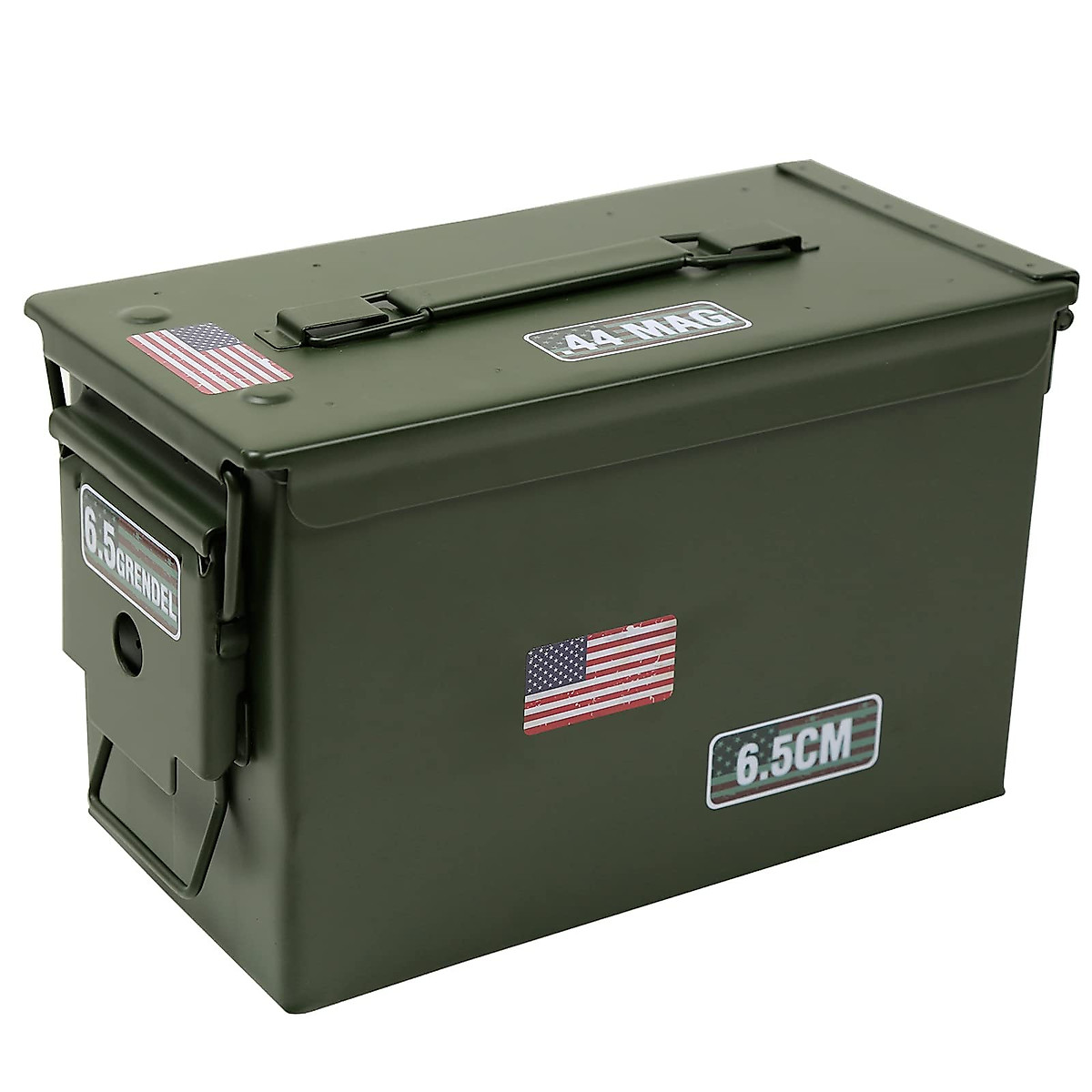 Aolamegs Ammo Can Vinyl Sticker Set Decal Label for Cans Cases Boxes .22 .223 .308 9MM .380 .45 5.56 7.62 12GA 300BLK (Choose Your Version）Black (80 Pack/16 Varieties (3 PCS USA FLAG STICKERS))