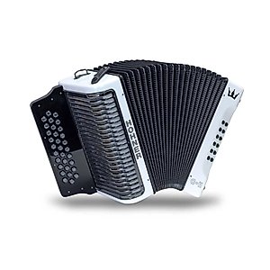 Hohner Accordions Corona C-II Accordion GCF White Rainbow