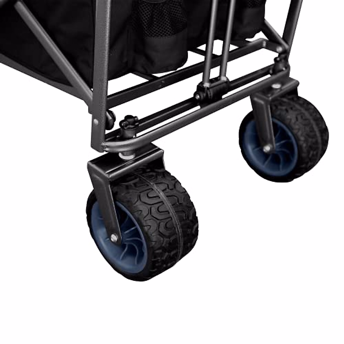 Hurley Beach & Gear Collapsible Wagon Cart, 30.25"x21.75"x31.25", Hawaiian Gardens, Black