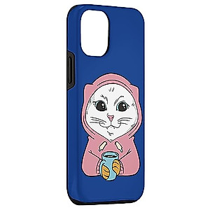 iPhone 13 White Main Coon Cat Outfit For Cat Lover Cats Case