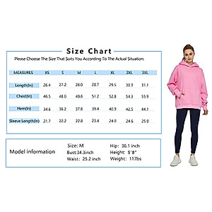 THE GYM PEOPLE Women's Oversized Hoodie Loose fit Soft Fleece Pullover Hooded Sweatshirt With Pockets Pink