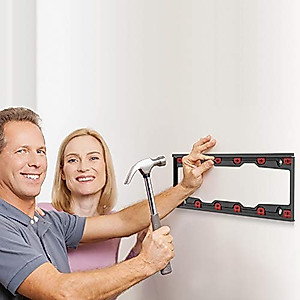 Barkan TV Wall Mount, 19 - 65 inch Fixed, Drywall No Stud No Drill Screen Bracket, Holds up to 71lbs, Auto Lock Patented, 5 Year Warranty , Fits LED OLED LCD, Including 6 ft 4K HDMI Cable Black