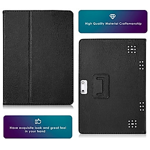 DETUOSI 10.1 inch Android Tablet Case,PU Leather Folio Cover Compatible with YELLYOUTH 10.1,Yuntab 10.1 (K107/K17),Plum 10,Lectrus 10,Victbing 10,Hoozo 10,Wecool 10.1,KUBI 10.1,Winsing LLLCCORP 10