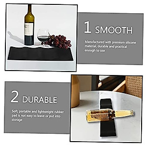 Cabilock 4 pcs Wine Bottle mat can Holder soda can Organizer for Refrigerator Fridge soda can Organizer Beer Stacker Vertical Wine Rack Creative Wind Bottle Tray Non-Slip Silica Gel Gift