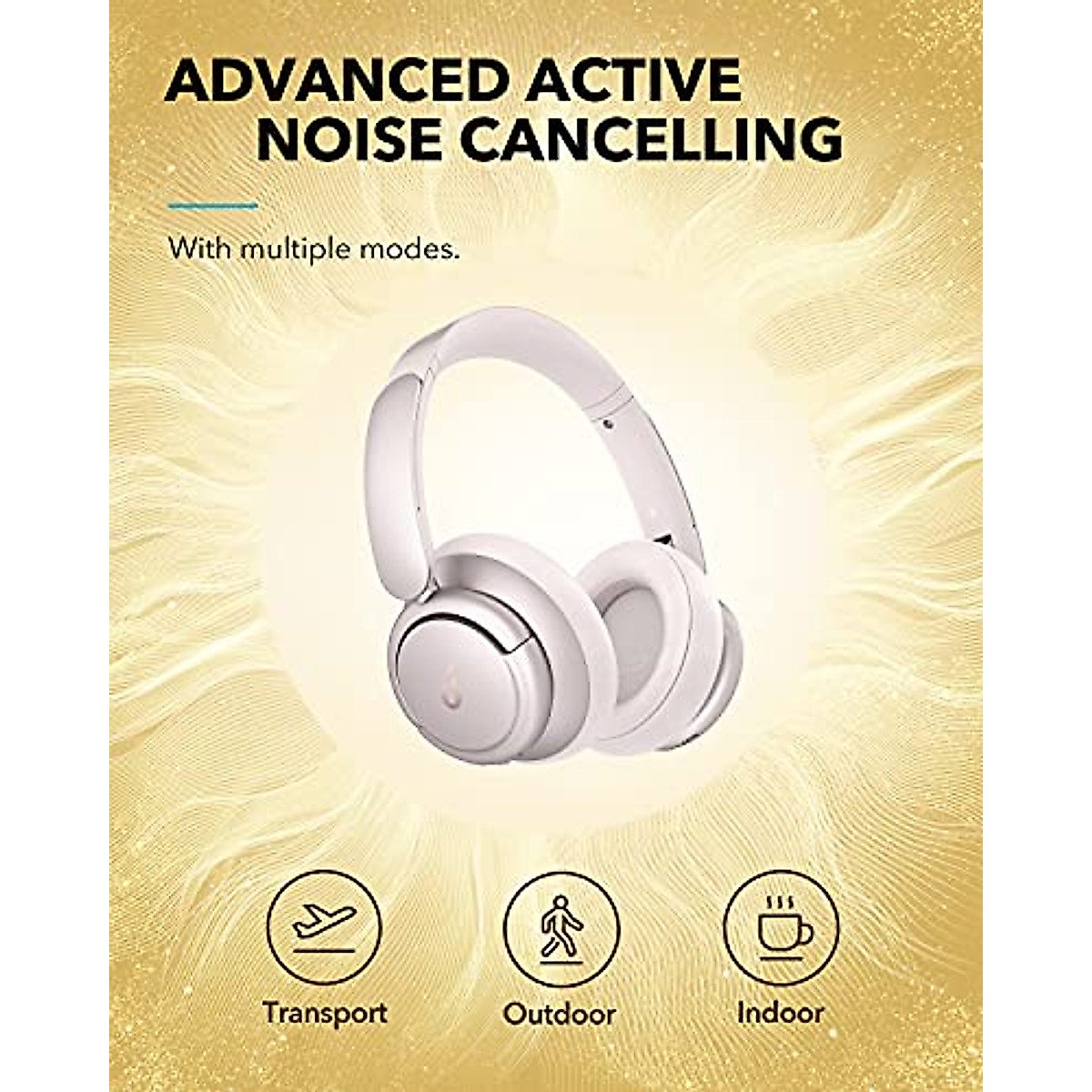 Soundcore Life Q35 Active Noise Cancelling Bluetooth Headphones with 40H Playtime and LDAC Hi-Res Audio - For Home, Work, Travel