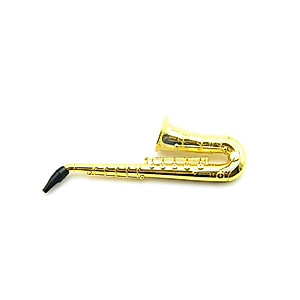 Cool and Novel Shape Saxophone Shape Design,With 10 Stainless Steel Filter Screens,Gift For Fathers And Boyfriends.