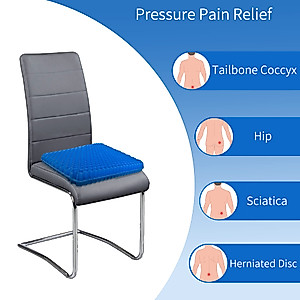Seat Cushion, 20" Large Gel Seat Cushion for Long Sitting Pressure Relief– Back Sciatica Tailbone Pain Relief Pad, Car Seat Cushion Pad, Wheelchair Office Desk Chair Driver Seat Cushions Cooling Pads