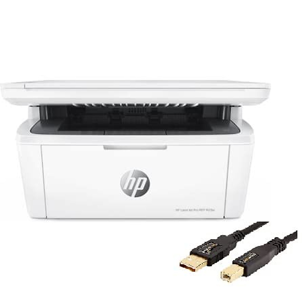 HP Laserjet Pro M29w All-in-One Wireless Laser Printer with Mobile Printing, Print, Copy, scan, Wireless, 19 ppm, 600 x 600 dpi, LCD Display, White, W/MD Cable