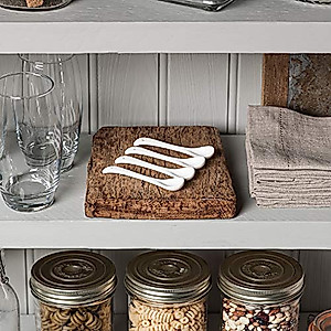 WM Bartleet & Sons 1750 TSET152 Set of 4 Small Traditional Porcelain Salt, Condiment and Spice Spoons (10cm) – White