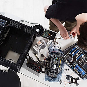 VAPKER 200PCS M5x10 Silver Zinc Phillips Flat Head Computer Replacement Screws Case Fan Screws Computer Cooling Fan Mount Screws Self-Tapping Screws