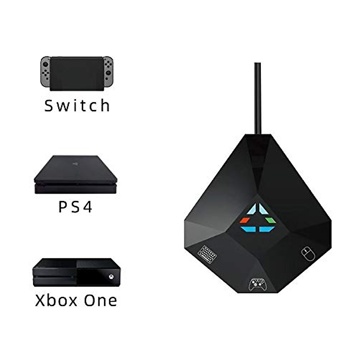 Mouse and Keyboard Converter for Nintendo Switch,Keyboard and Mouse Adapter for PS4, PS3, Xbox One, Xbox 360, Nintendo Switch lite