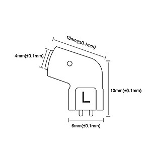 MOOKEENONE 2* Headphone Adapter MMCX to 2 Pin 0.78mm Adapter MMCX Female to 0.78MM Male Headphone