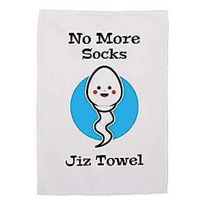 Mari Kyrios No More Socks After Sex Towel Jiz Rag Funny Wipe Cleanup Cloth 16x16 inches