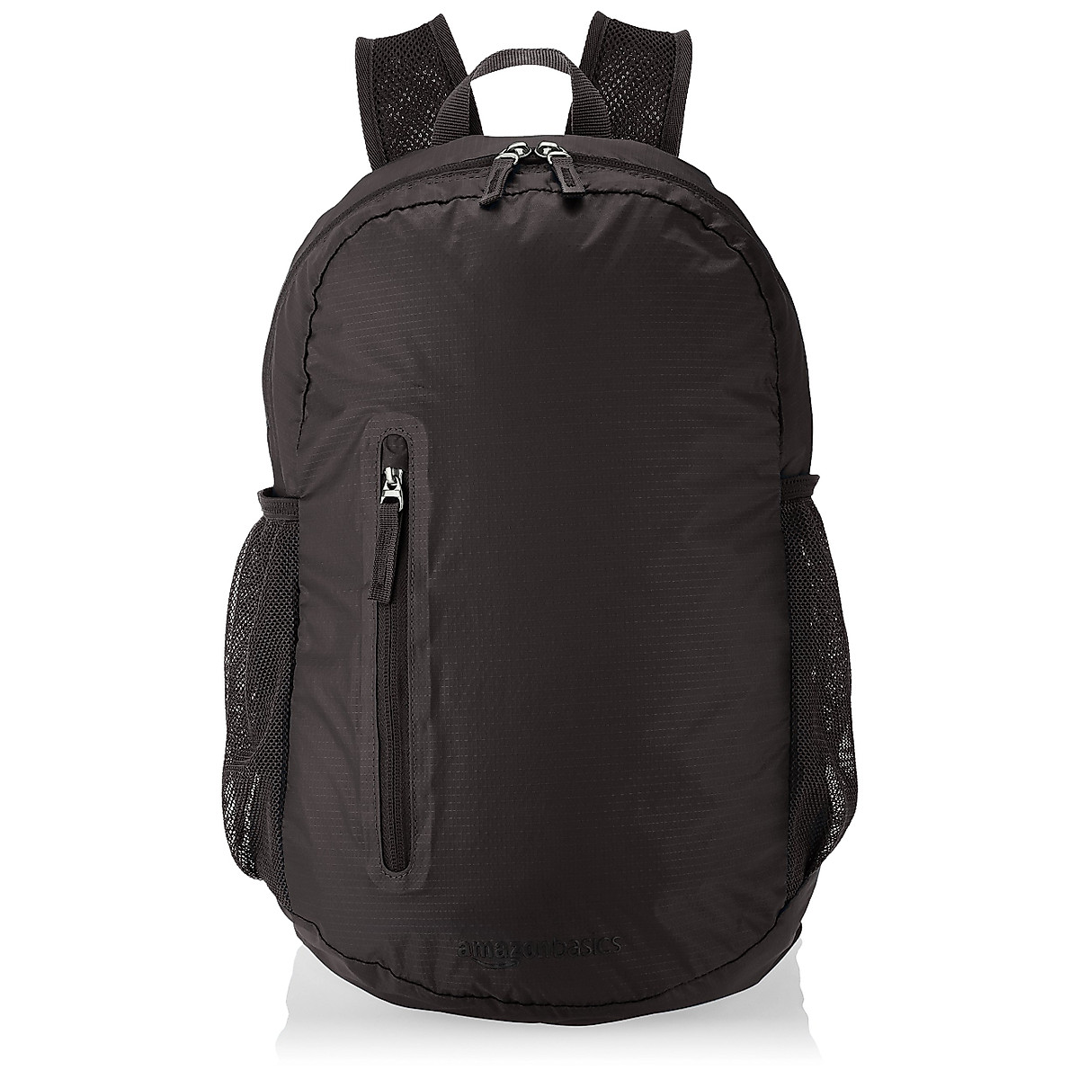 Amazon Basics Lightweight Packable Hiking Travel Day Pack Backpack - 17.5 x 17.5 x 11.5 Inches, 25 Liter, Black