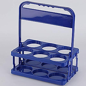 Foldable Plastic Drink Carrier, Beverage Delivery Holder Compatible with Grubhub Doordash Instacart Postmates Eats Car Drivers, Catering, Restaurant (Blue)