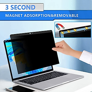 ZOEGAA Privacy Screen MacBook Air 13 Inch (2010-2017), Magnetic Removable Screen Filters Anti-Peeping, Anti Blue Light and Anti Glare Privacy Screen for Macbook Air 13 inch Model (A1369, A1466)