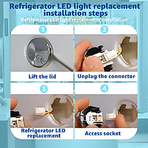 New WR55X11132 LED Light Replacement for GE Refrigerator Compatible with WR55X25754 WR55X26486 WR55X30602 EAP12172918 4590213 AP6261806 PS12172918,Excluding Plastic Cover(2PCS)