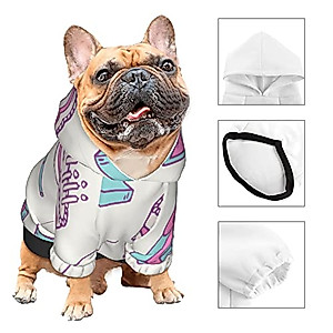 Small Pet Sweaters with Hat Birthday-Party-Gift-Pink Cat Puppy Hoodie Pet Hooded Coat X-Large