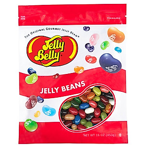Jelly Belly Fruit Bowl 16 Flavors Jelly Beans - 1 Pound (16 Ounces) Resealable Bag - Genuine, Official, Straight from the Source