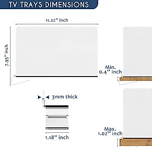 CRYSFLOA Acrylic Shelf Dividers 4 Pack Shelf Dividers for Closet Organization Wood Shelves Organizer Cabinet Shelf Separator for Home Office Cabinets Divider for Kitchen Set of 4
